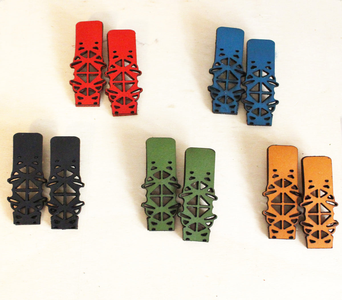 Leather Stud Earring - The Crown Collection – Amber Poitier Inc.